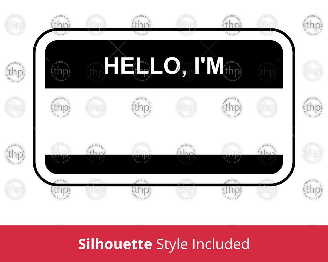 Name Badge SVG Name Card Svg Hello I'm Svg Name Tag - Etsy