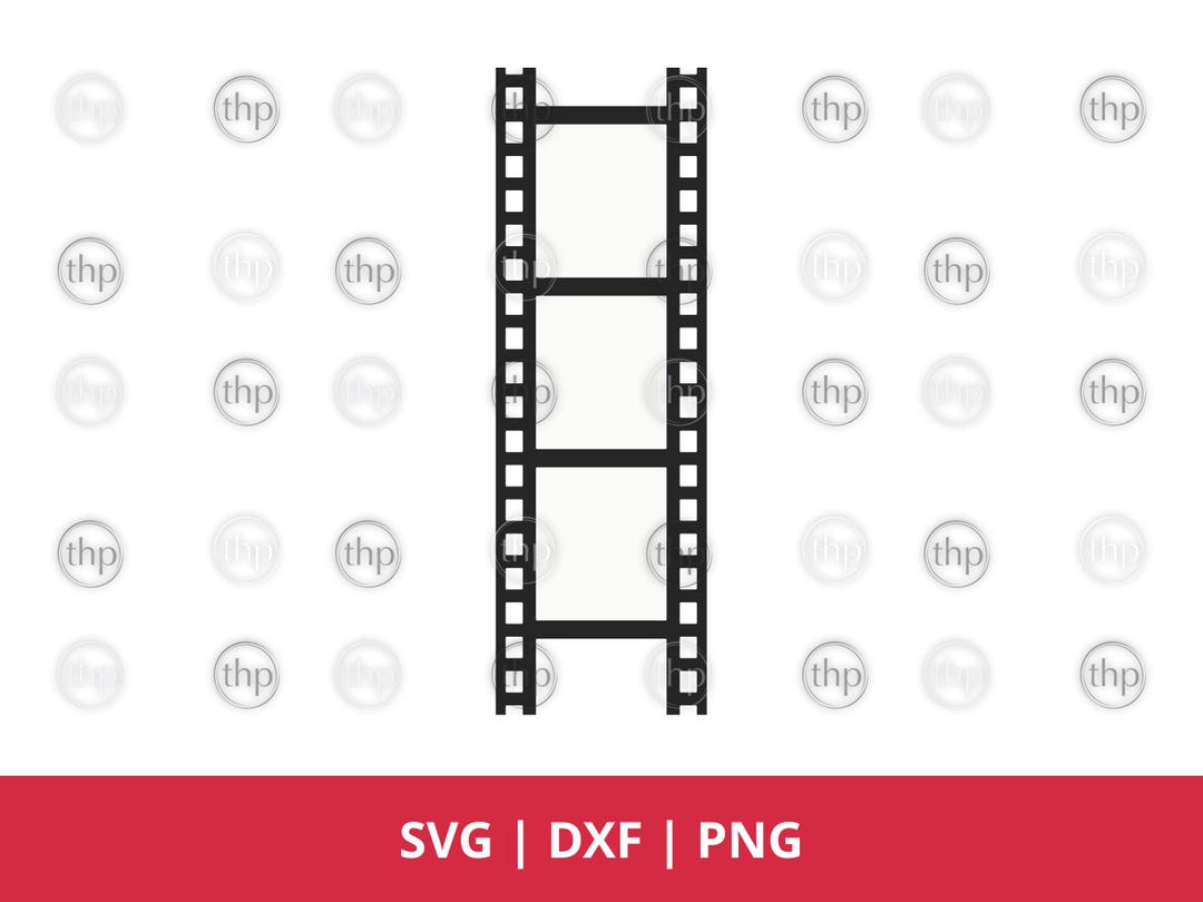 Cinema Reel Photo Frame Template SVG, PNG, DXF - Photo Booth Picture ...