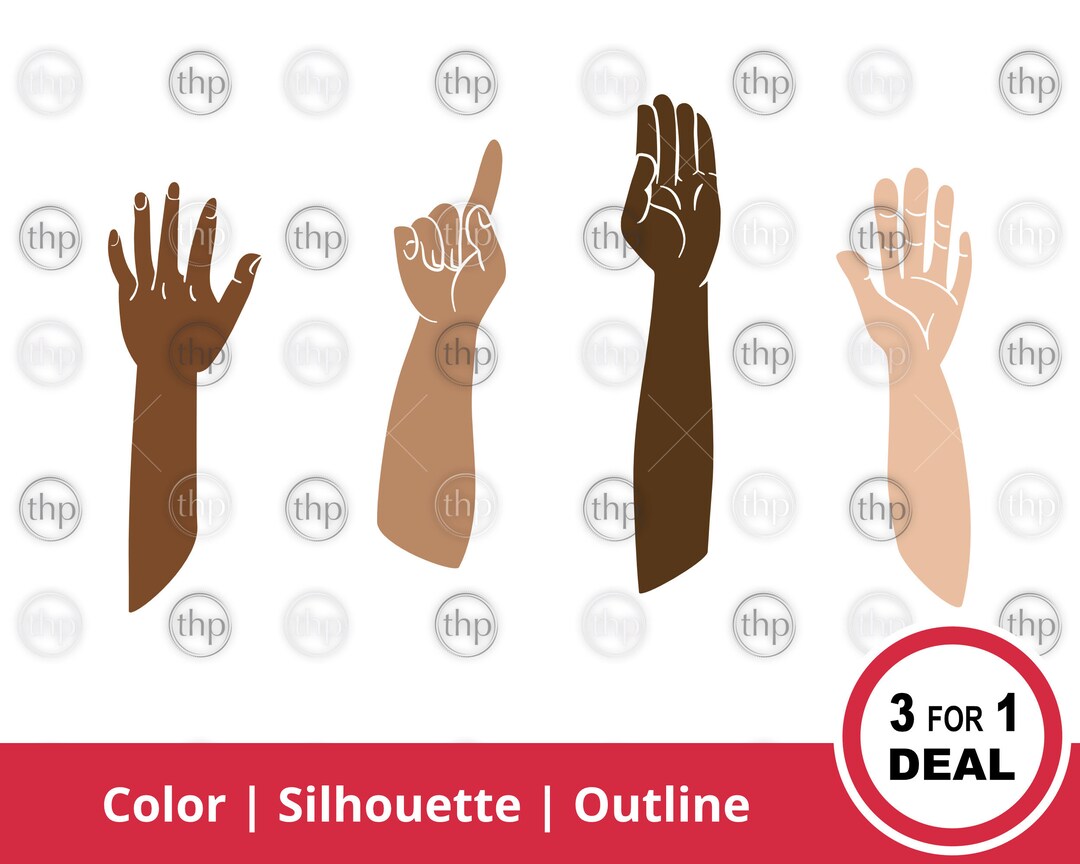 Raised Hands SVG - Teamwork Svg, Hands Outline Svg, Volunteers Svg ...