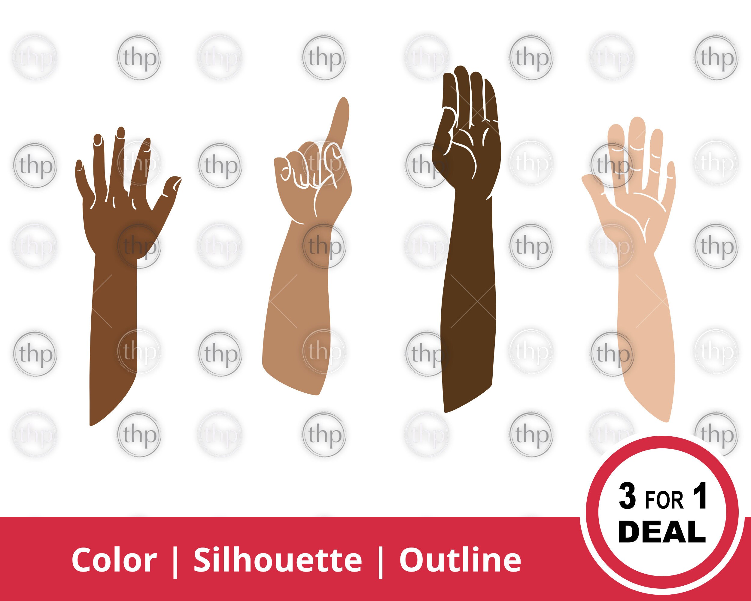 Raised Hands SVG Teamwork Svg Hands Outline Svg Volunteers - Etsy