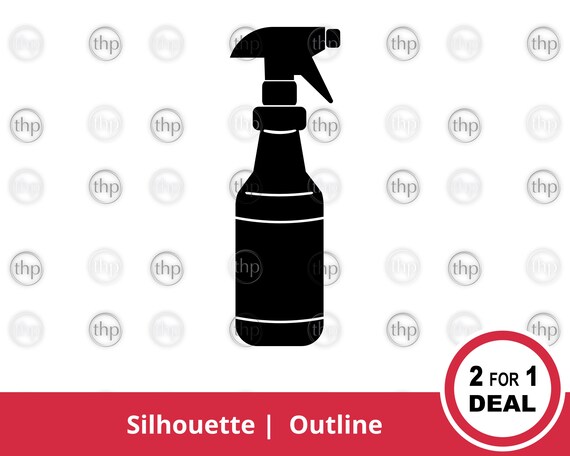 Spray Bottle SVG Spray Bottle Outline Svg Cleaning Spray | Etsy