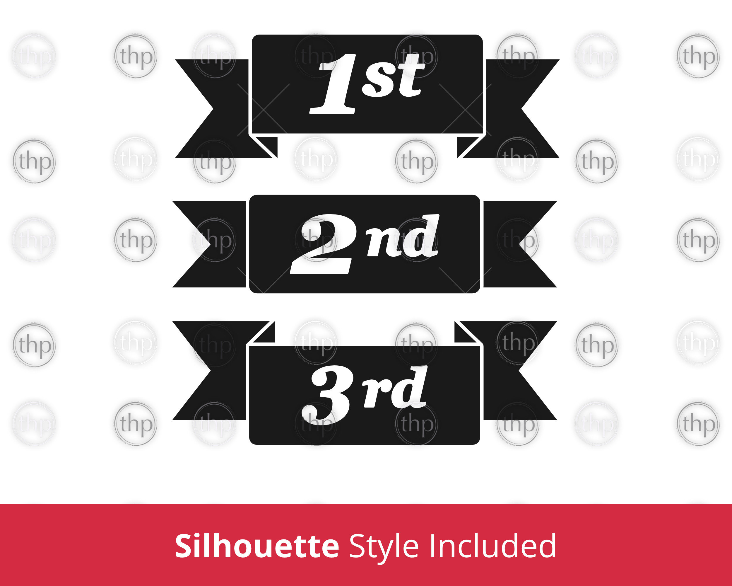 Award Ribbons SVG First Place 1st Second Place Svg Third - Etsy