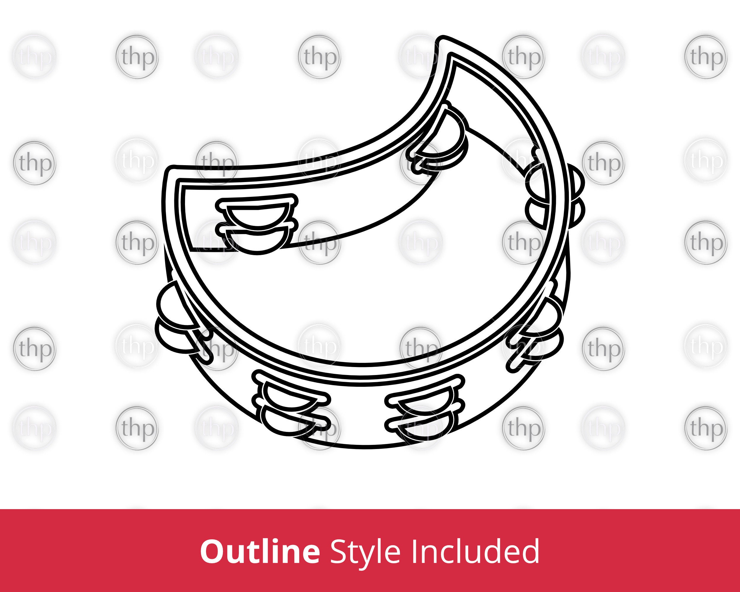 Tambourine SVG Music Svg Instrument Svg Tambourine - Etsy