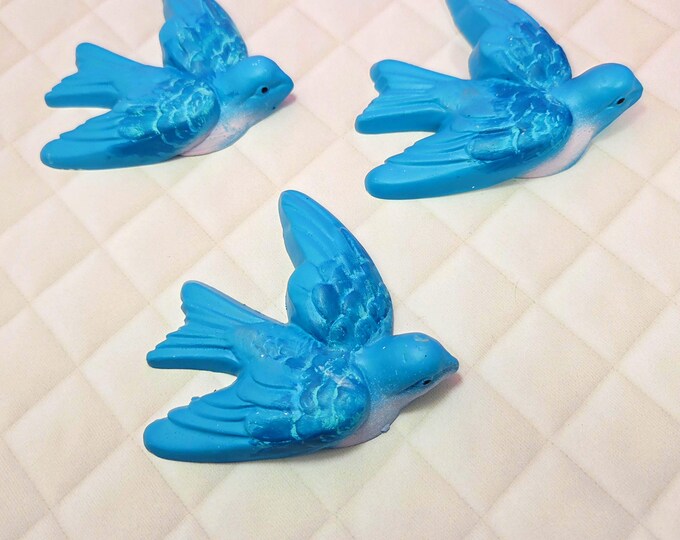 New Vintage Chalkware Bluebirds Wall Hanging Decor - Etsy