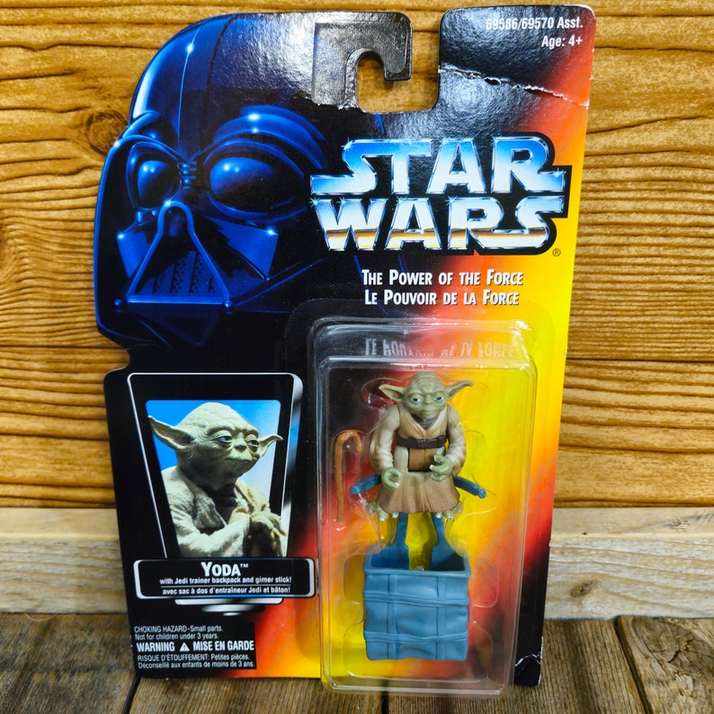 Vintage 1995 Star Wars Yoda Figurine: Power of the Force, Jedi Training ...