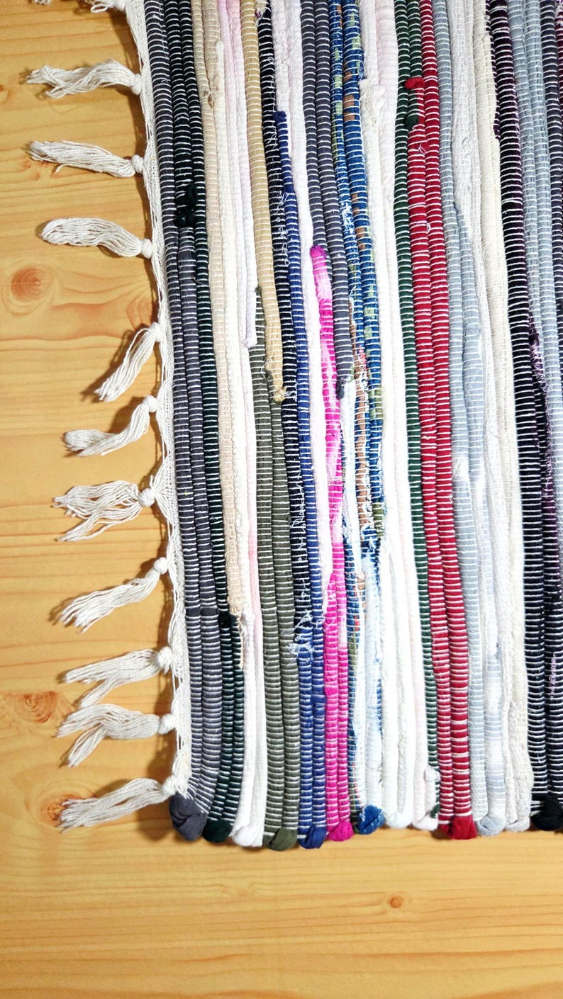 Handmade & Woven Multi-color Rag Rugs - Etsy