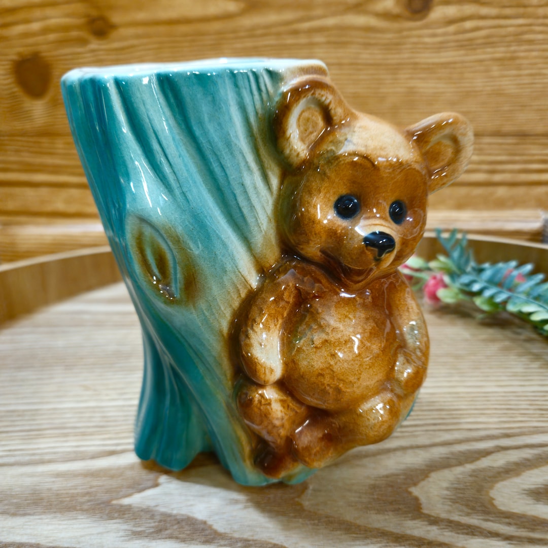 Vintage Ceramic Royal Copley Teddy Bear Planter 1950's EC - Etsy