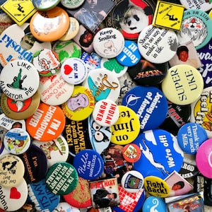 Vintage Button Pin Collection: Random Assorted Pinbacks - Etsy