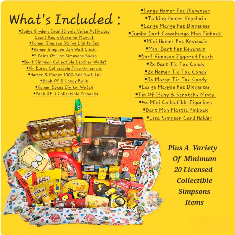 The Simpsons Ultimate Curated Collectible Christmas Gift Box 30 Items ...