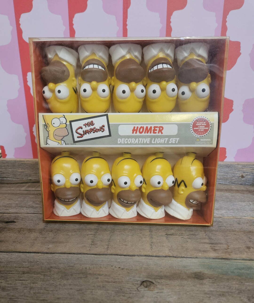 Vintage Homer Simpson Head String Lights New in Box - Etsy