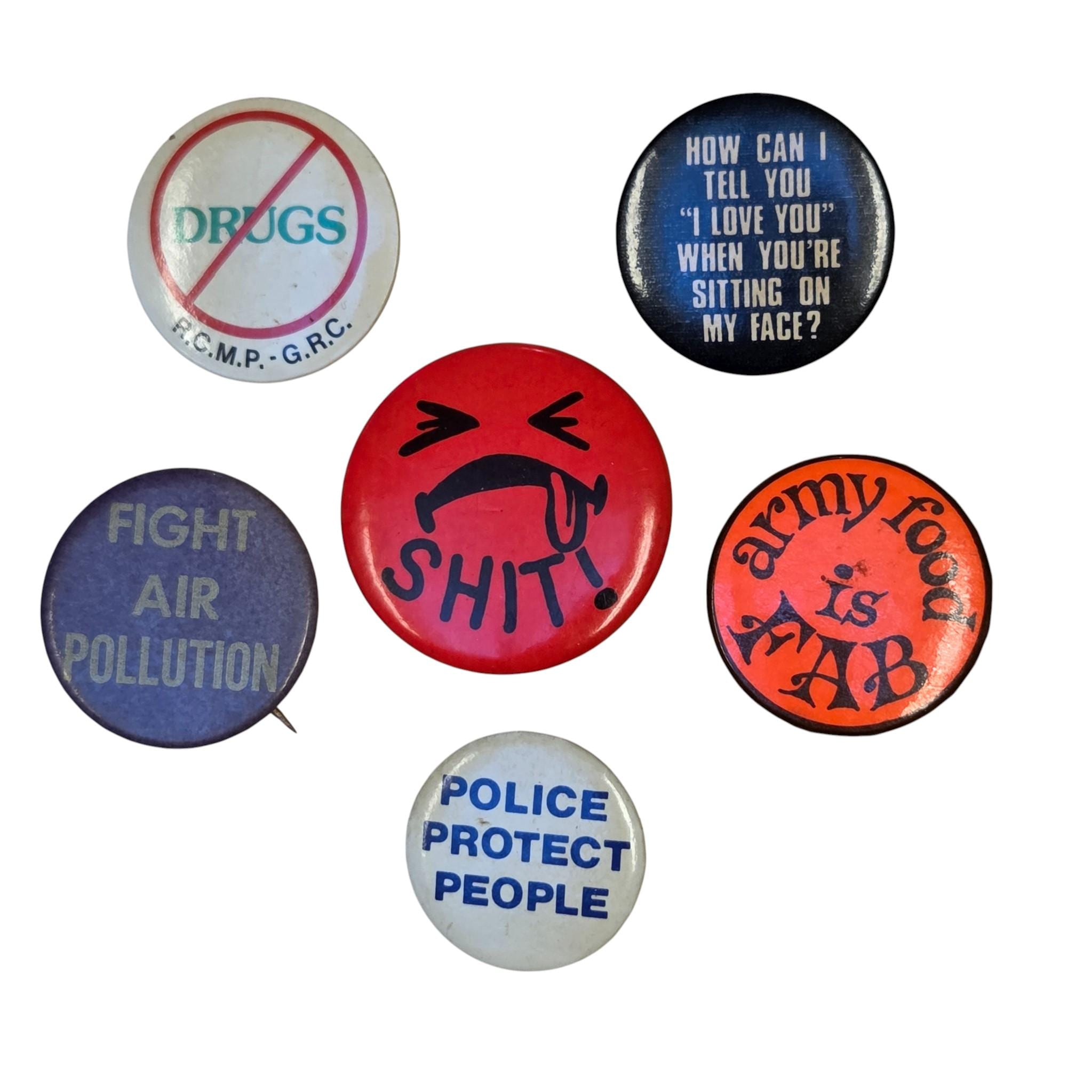 Vintage Protest & Adult Humor Pinback Buttons – Lot of 6 - Etsy