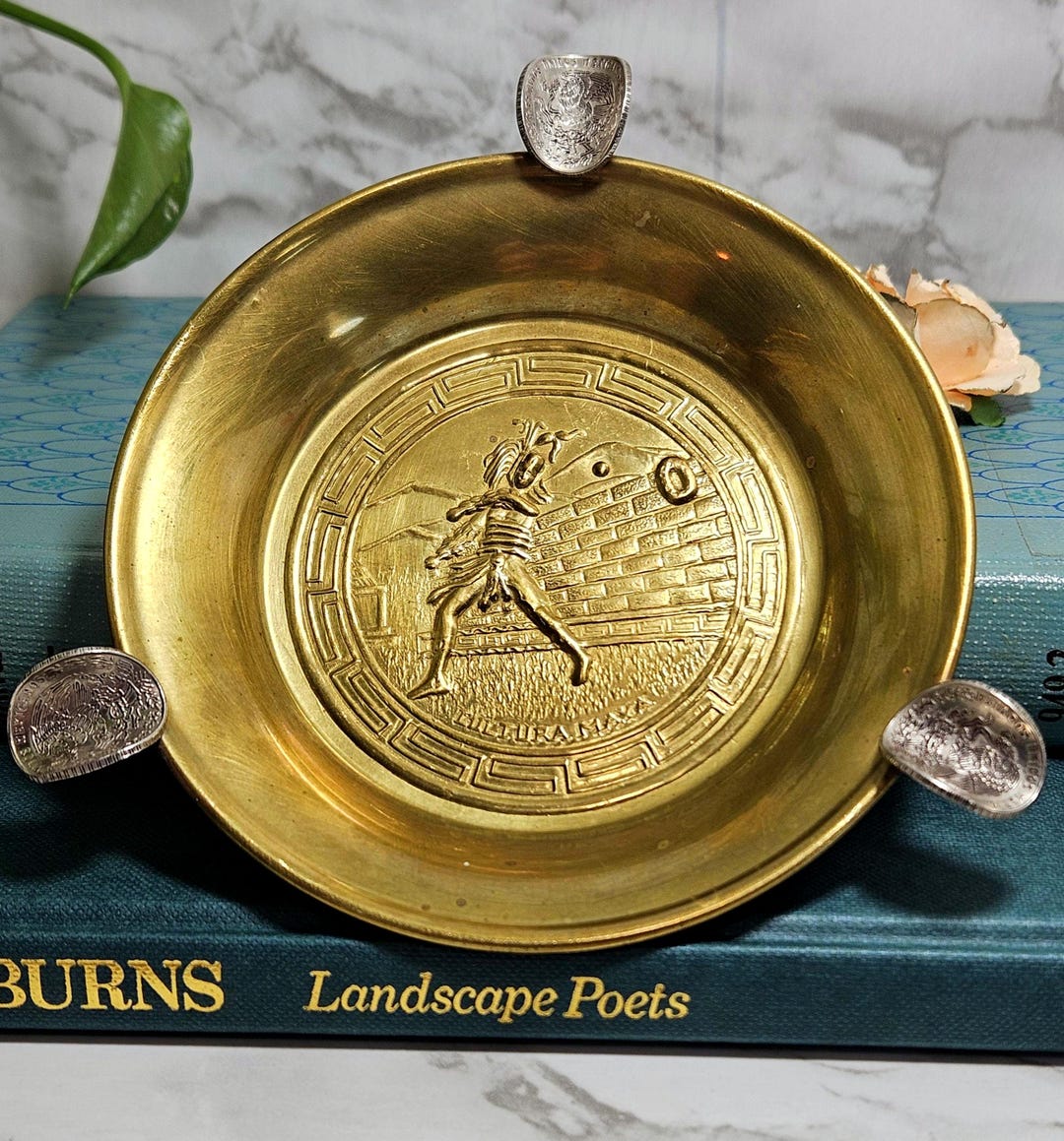 Vintage Brass "cultura Maya" Cigar Ashtray Mexico - Etsy