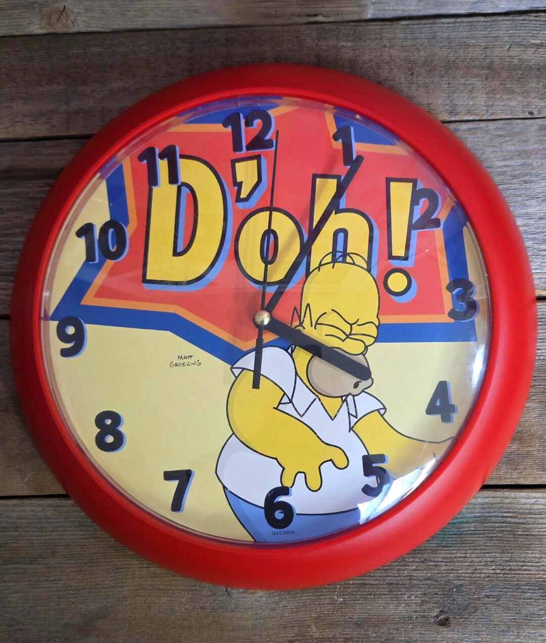 Vintage Homer Simpson D'oh Wall Clock Analog Battery - Etsy