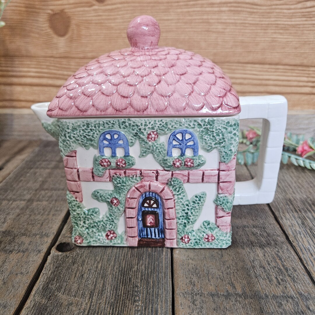 Vintage Full Avon Country Cottage Tea Set With Creamer Sugar Salt and ...