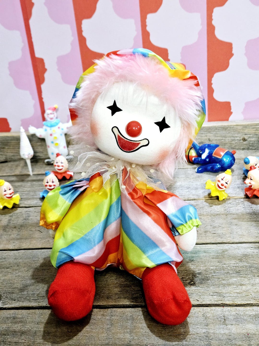 Vintage Clown Sitting Moving Music Box Faratak Inc - Etsy