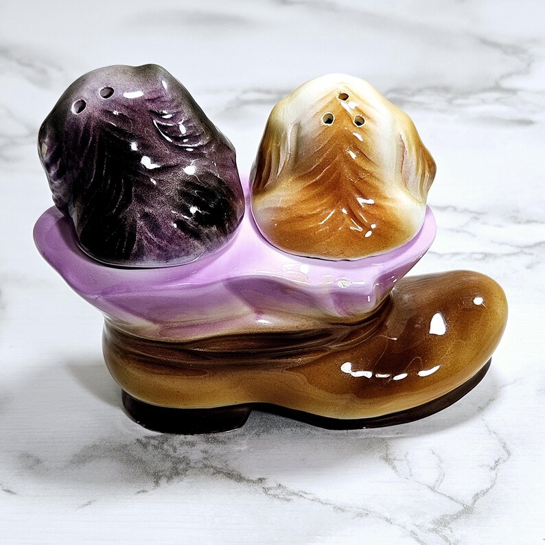 Vintage PY Japan Puppies in A Shoe Salt and Pepper Shaker Set - Etsy