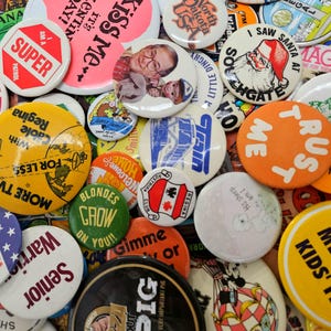 Vintage Button Pin Collection: Random Assorted Pinbacks - Etsy