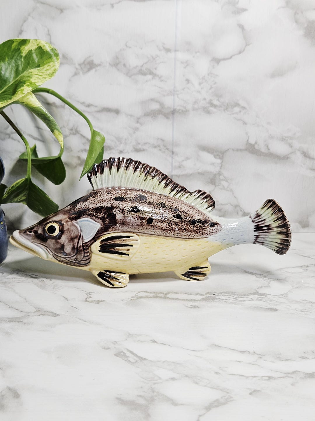 Vintage Ceramic Walleye Fish Wall Pocket Mid Century Decor - Etsy