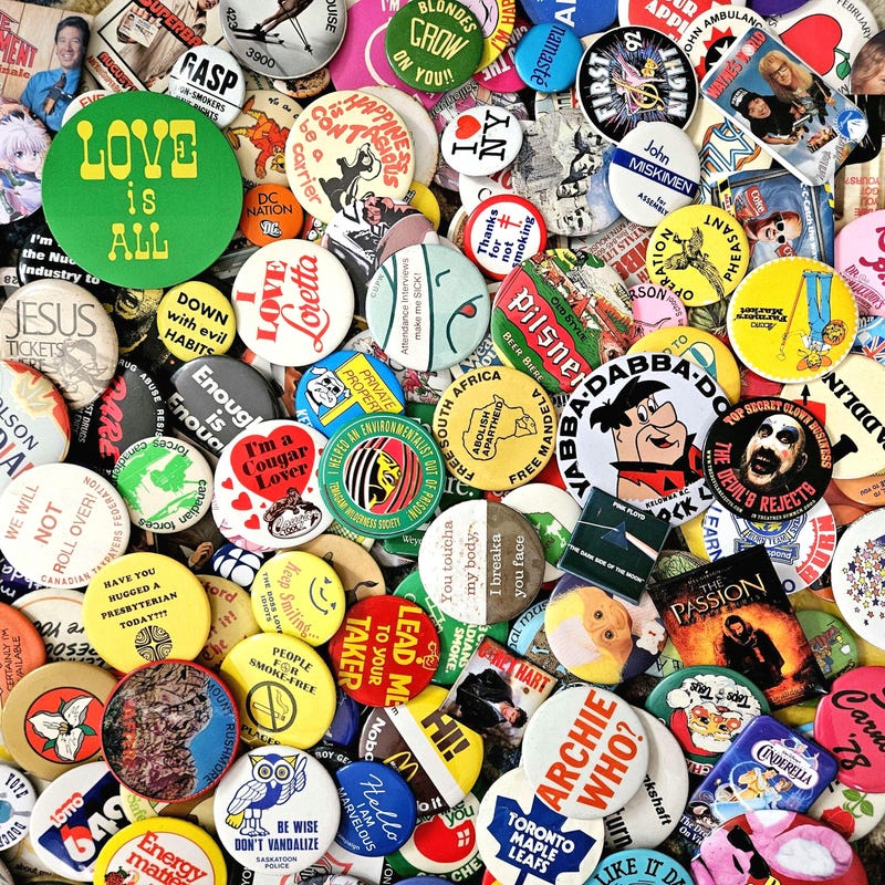 Vintage Button Pins in Bulk - Etsy