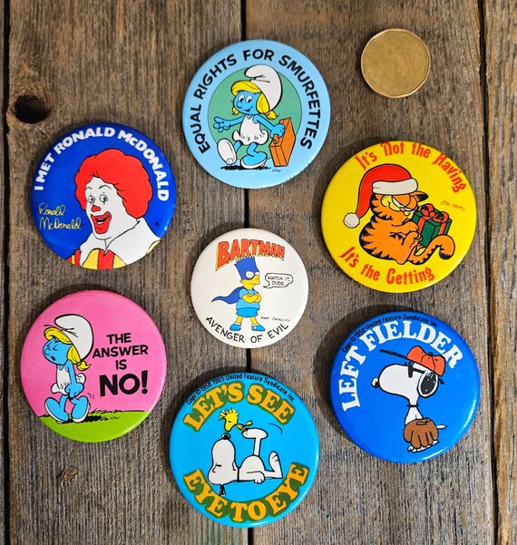 Vintage Various Collectible Assorted Button Pin Pinba… - Gem