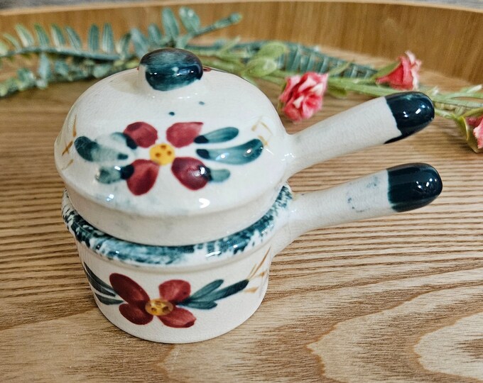 Vintage Japan Ceramic Double Boiler Salt and Pepper Shaker Set EC - Etsy