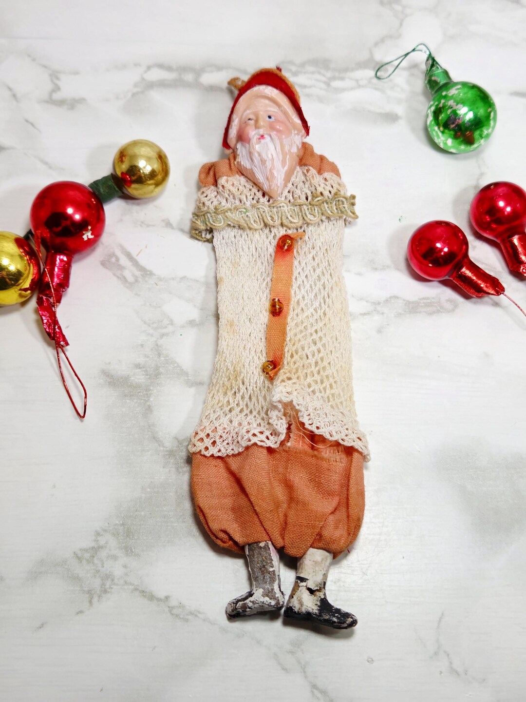Antique Santa Claus Doll Drawstring Bag Christmas Candy Holder - Etsy