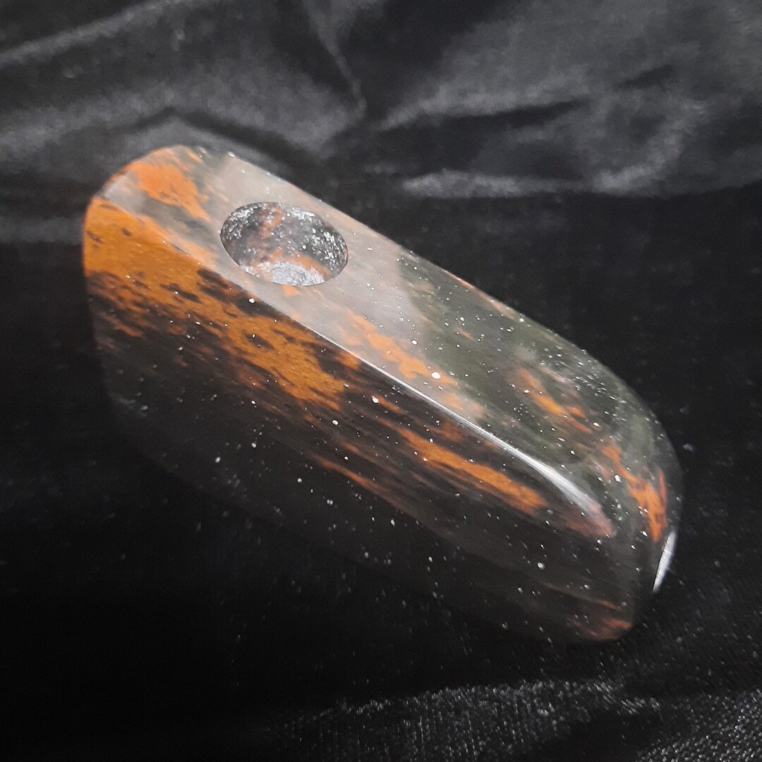 Mahogany Obsidian Pipe - Etsy
