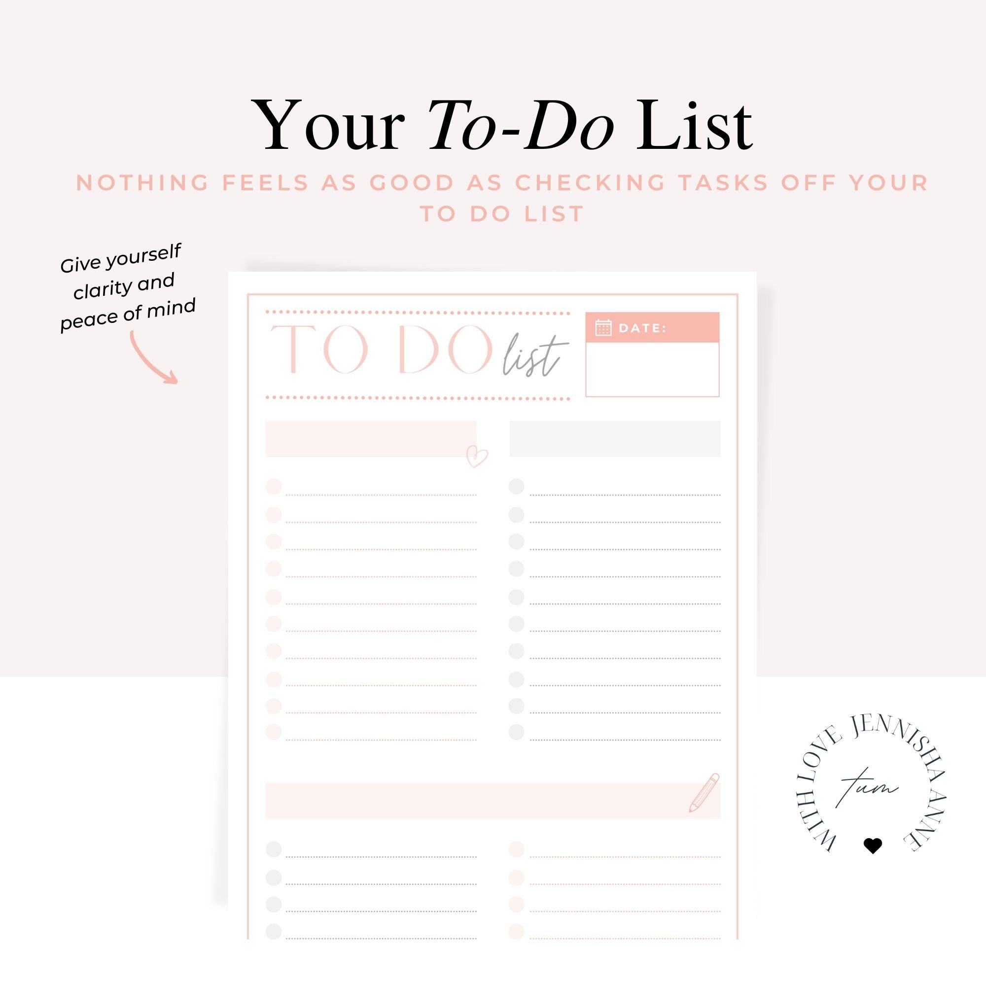 To Do List, Checklist, to Do Planner, Planner, Digital Download ...