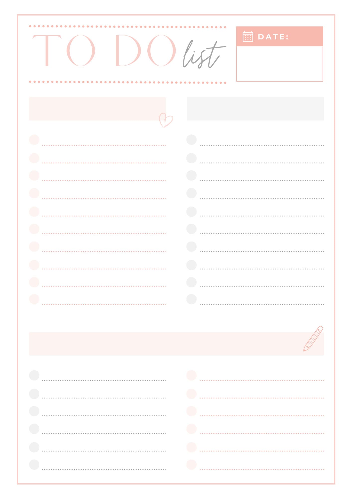 To Do List, Checklist, to Do Planner, Planner, Digital Download ...