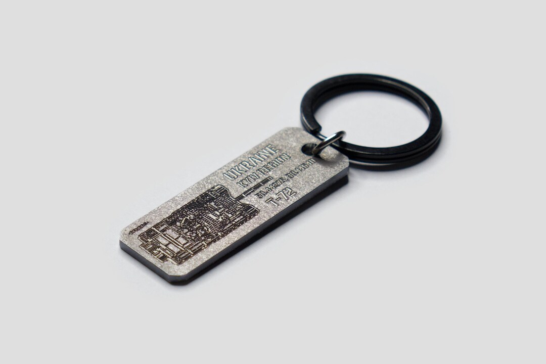 Ukraine War Memorabilia Keychain: Russian Tank Charm for Men Army ...