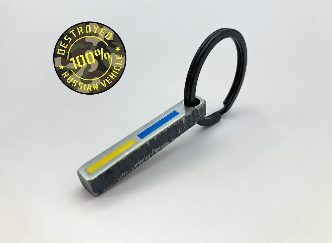 Made of Tank Unique Ukrainian Flag Keychain: A Symbol of Strength From ...