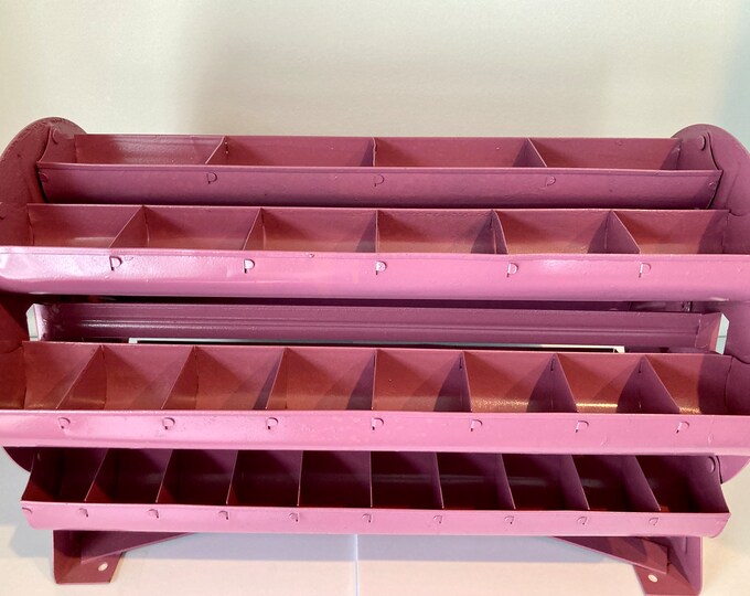 Rare Vintage Industrial KARI ALL Painted Metal Hardware Part Bin Sorter ...