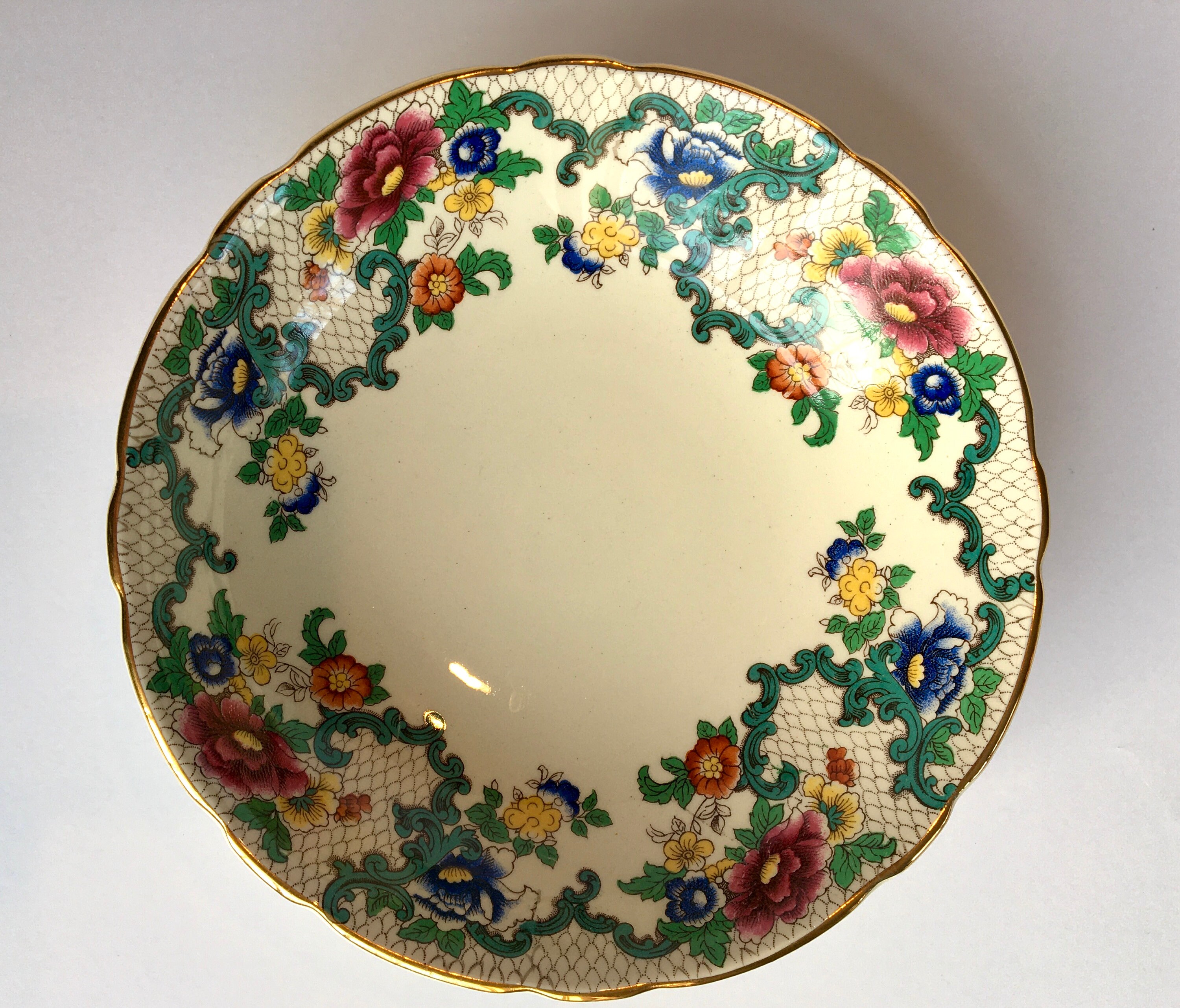 Home & Living Royal Cauldon Floral Plate Lattice Border Vintage Royal ...