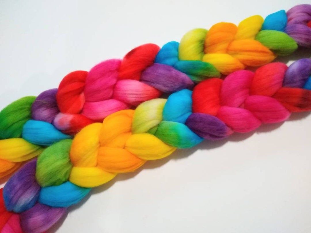 CHICKA BOOM BOOM 4oz Braid of 100% Superfine Merino Wool Hand-dyed ...