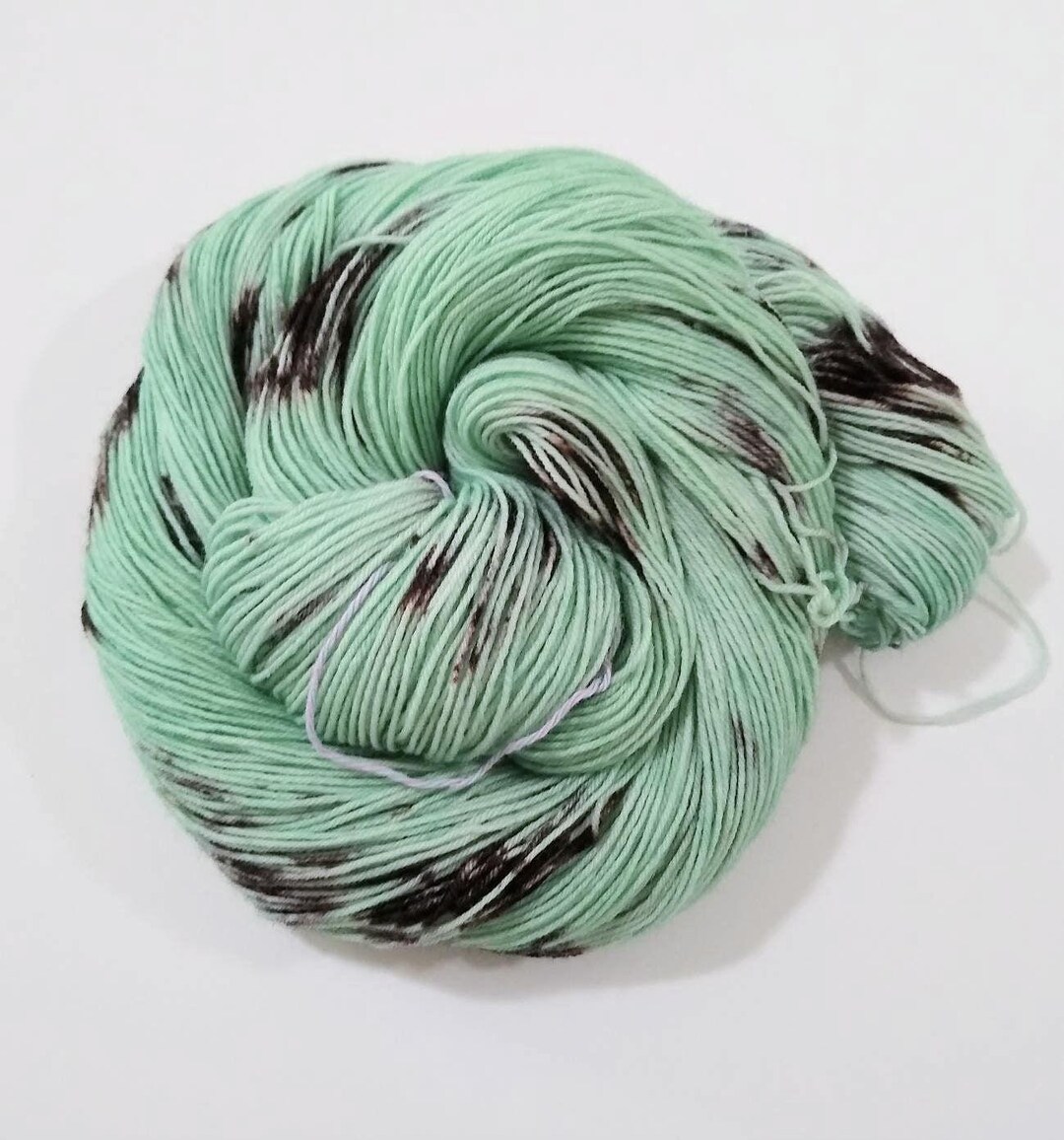 Hand Dyed Yarn ~ MINT CHIP 100g Superwash 75/25 Bfl/nylon Washable ...