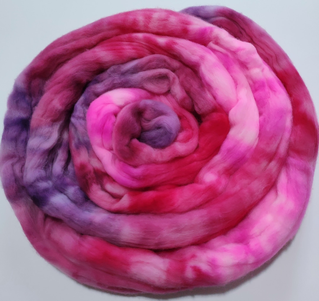 BARBIE AISLE 4oz Braid of 100% American Rambouillet Hand-dyed Spinning ...