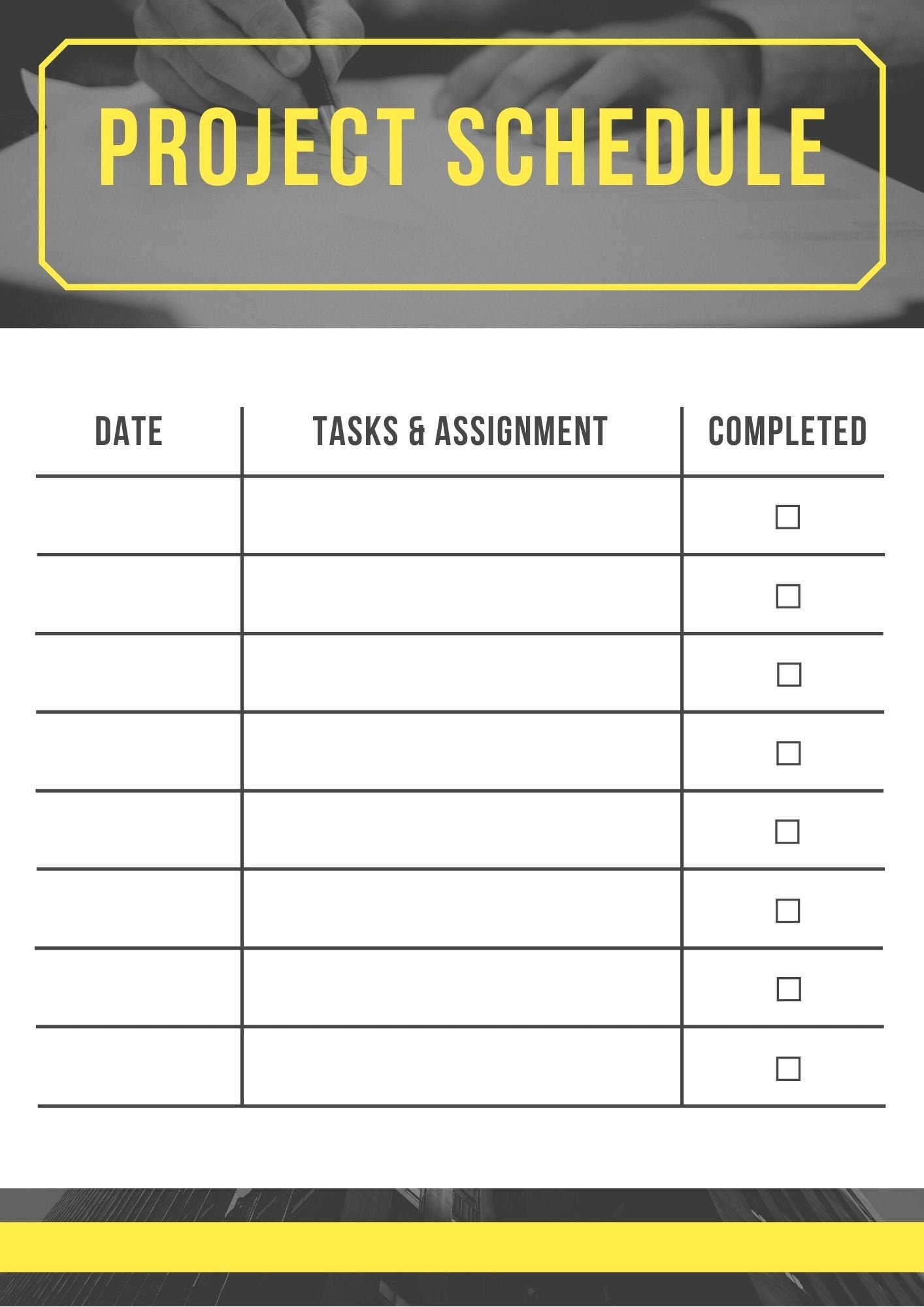 Project Schedule Planner Daily/weekly/monthly for Work/school/project ...
