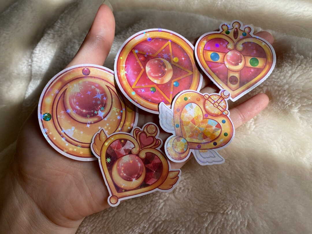 Magic Girl Transformation Brooch Sticker Matte / Glossy Water Resist ...