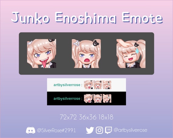 Junko Enoshima Twitch/discord Emote Package | Etsy Canada