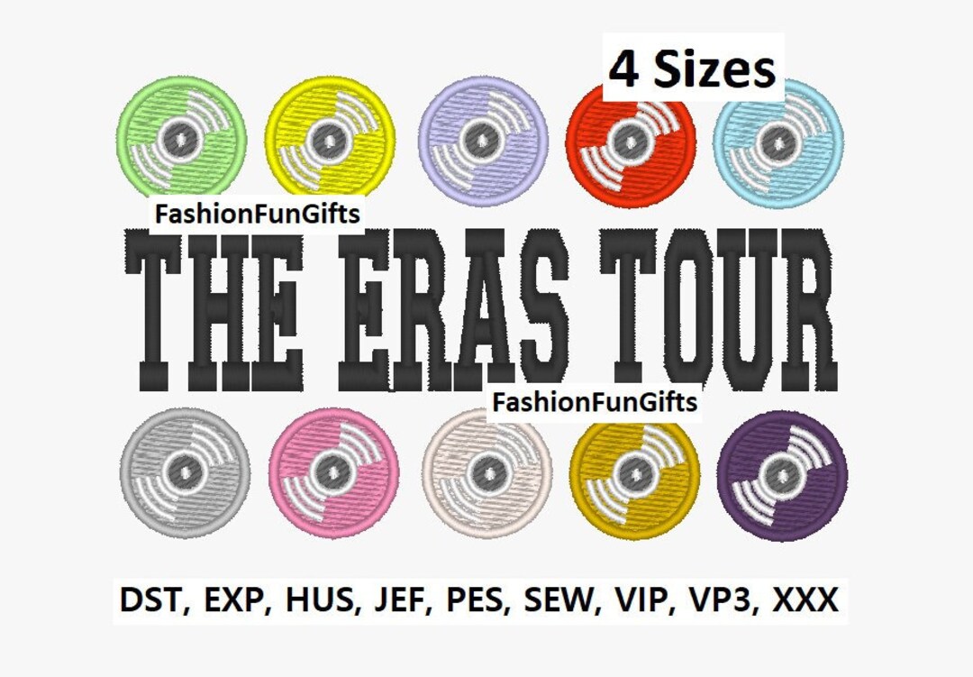 Swiftie Eras Tour Embroidery Design 4 Sizes Font Machine Embroidery ...