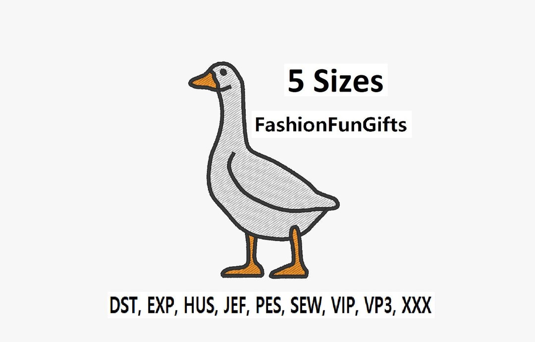 Goose 5 Sizes Machine Embroidery Digital File Meme Goose Pattern ...