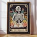 The Reader Tarot Poster, Skeleton Reader Tarot Card Art Print, Book ...