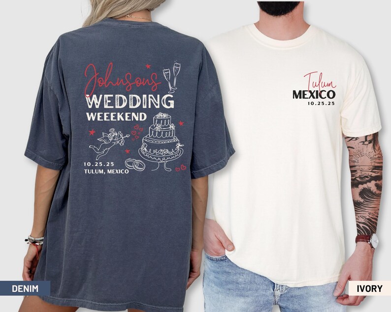 Custom Wedding Shirt, Destination Weekend Tshirt, Personalized Wedding ...