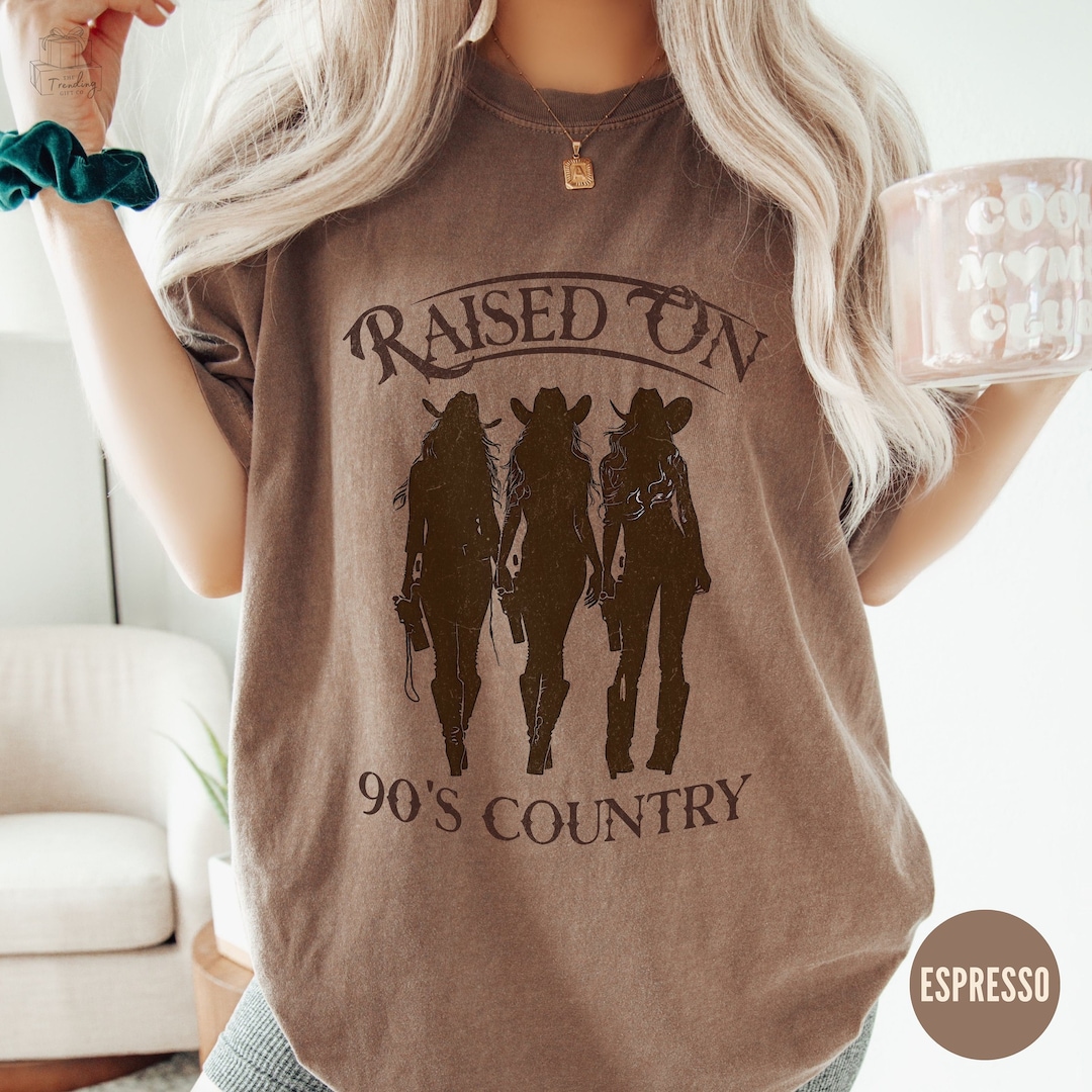Comfort Colors® Raised on 90s Country Shirt, Retro 90's Country Shirt ...