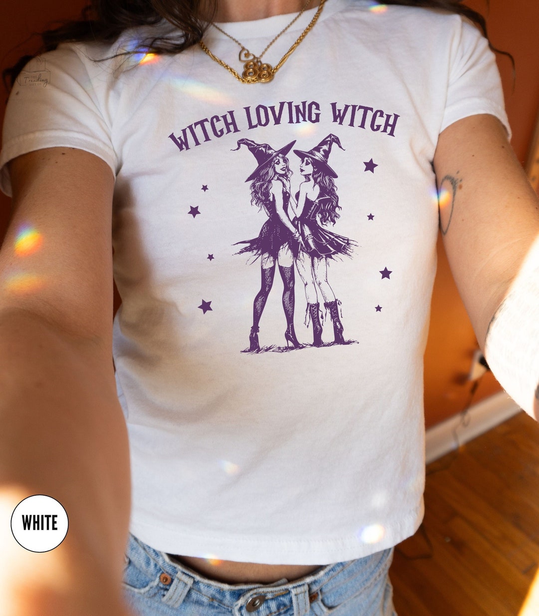 Subtle Lesbian Baby Tee,witchy Feminist Tee,sapphic Shirt,wlw Gift ...