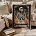 The Reader Tarot Poster, Skeleton Reader Tarot Card Art Print, Book ...