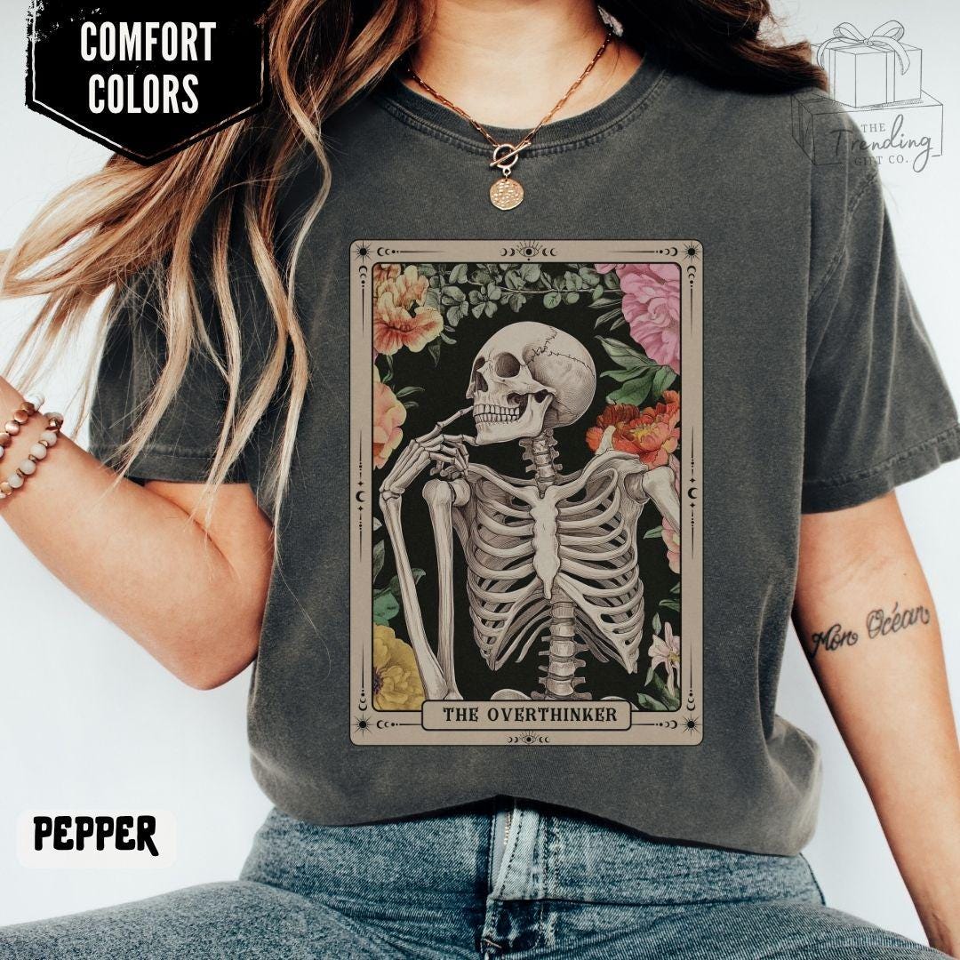 Overthinker Tarot Card Shirt, Professional Overt Thinker Shirt, Comfort ...