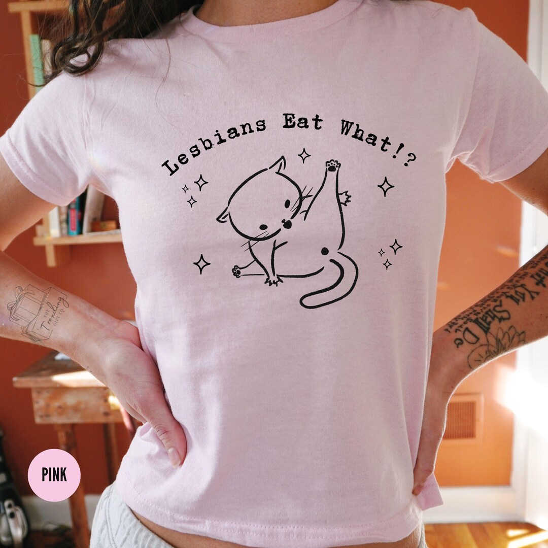 Lesbians Eat What Baby Tee, Subtle Lesbian Sapphic Shirt, WLW Gift ...