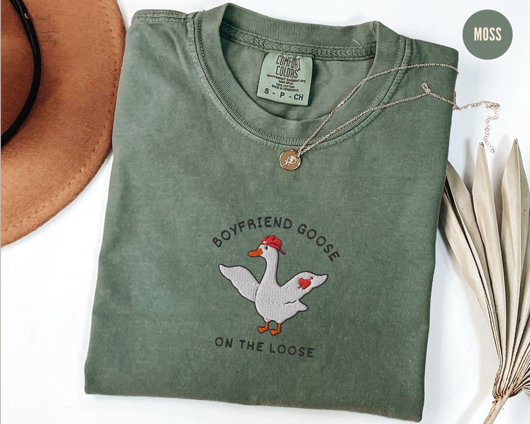 Embroidered Silly Goose Boyfriend Shirt Gift for Valentines Day, Funny ...
