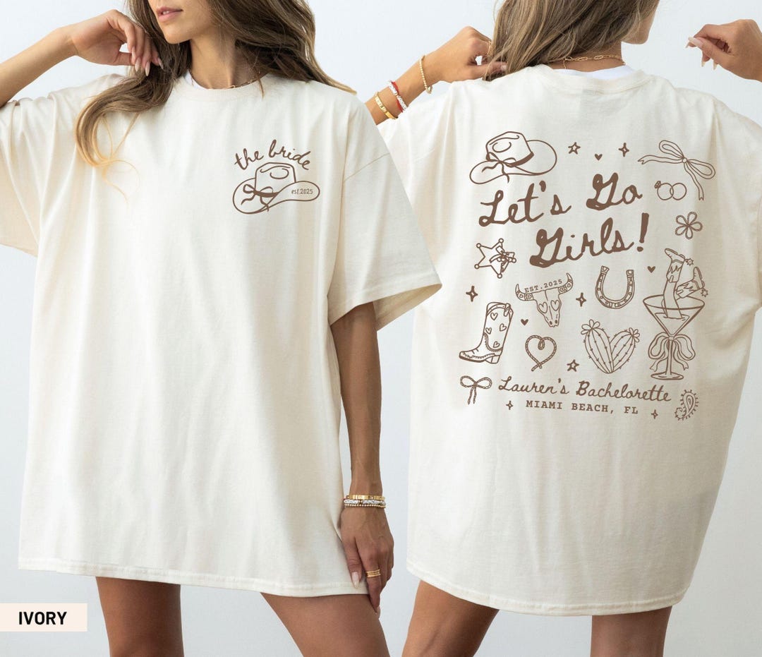 Custom Cowgirl Bride Shirt, Personalized Western Bachelorette Tshirt ...